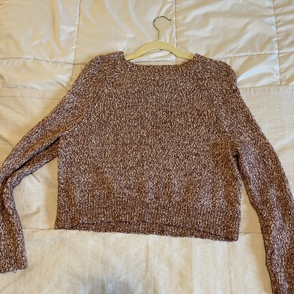 Shrinking Violet | Sweaters | Shrinking Violet Mauve Crop Knit Sweater ...